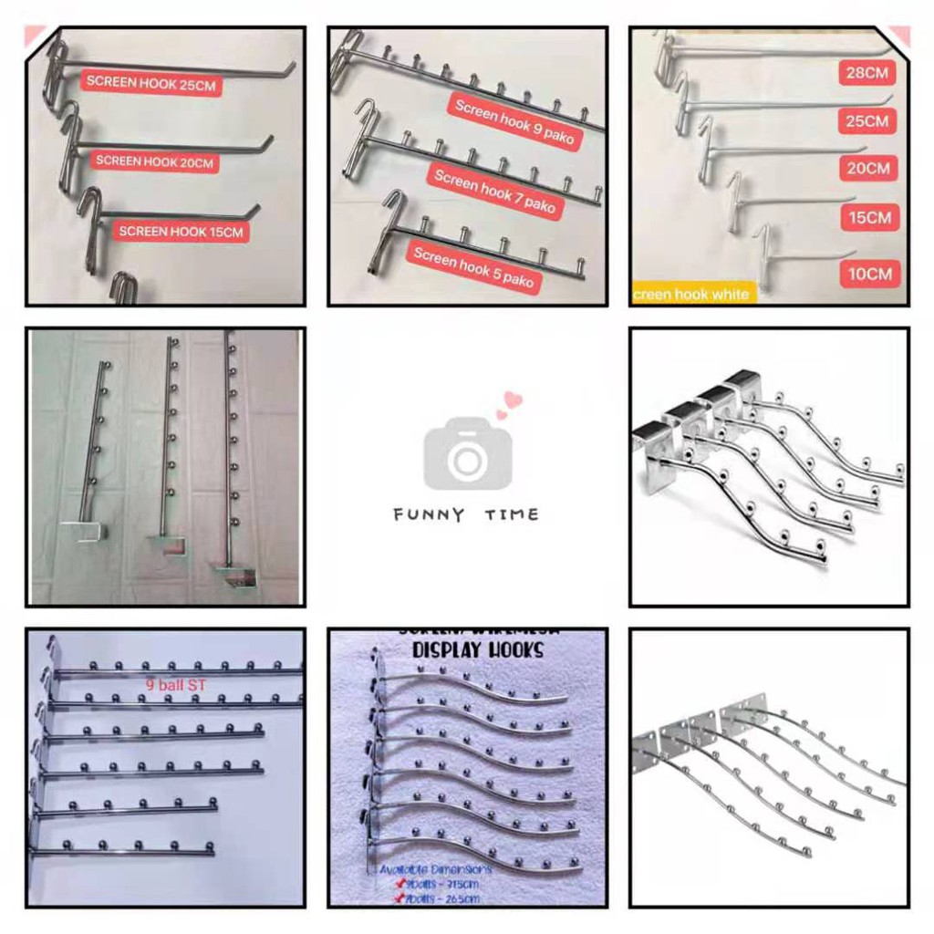 hook Waved/Waterfall Wall for sreen for bar Mount Display Organizer ...