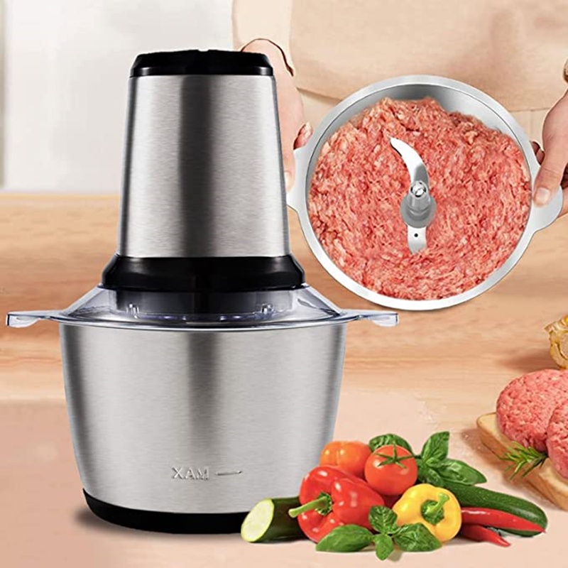 Meat grinder 2L household electric small multi-function automatic mixing meat mincer BLACK ...