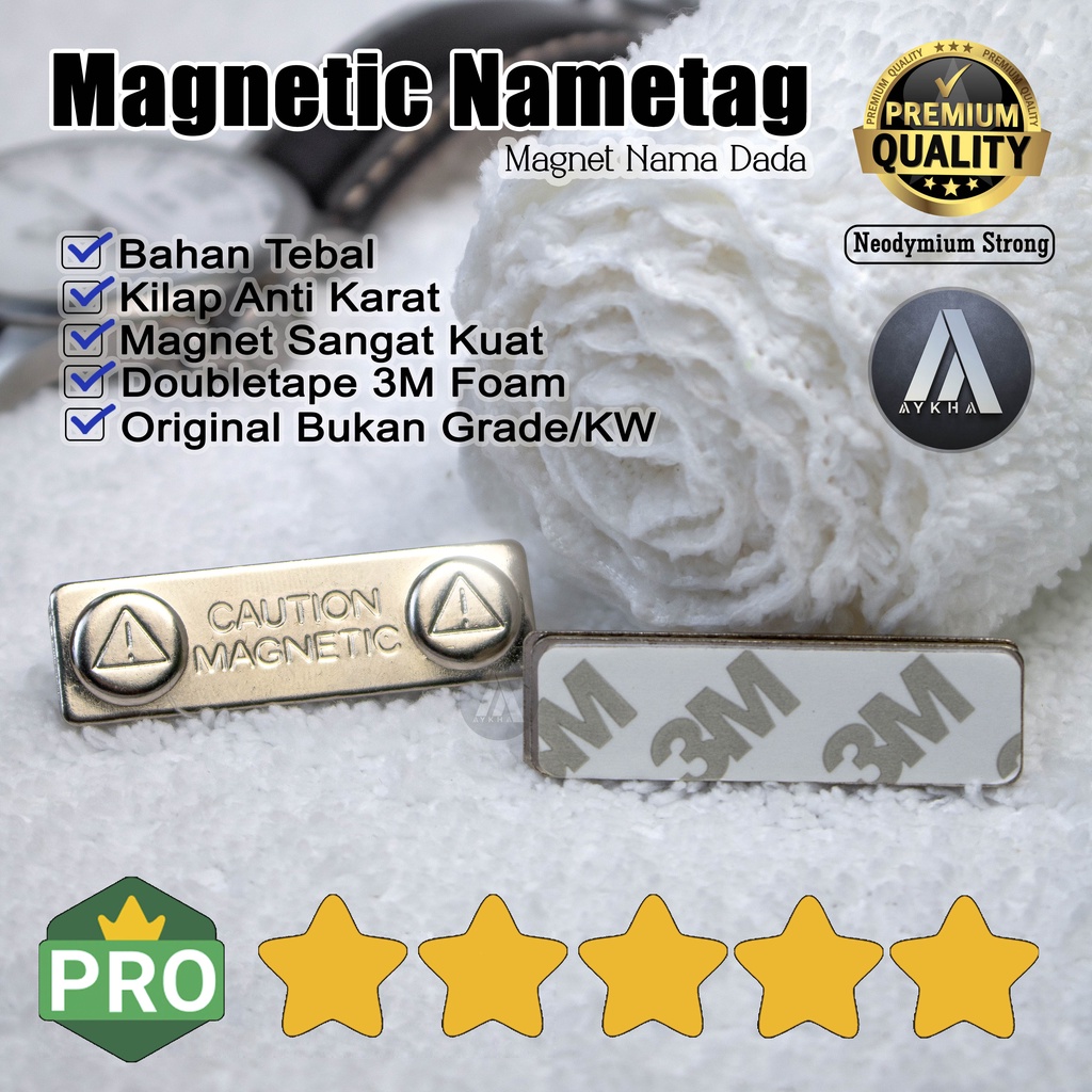 Magnet Name Chest Name Tag Pin Wing Badge Audew Premium ORIGINAL ...