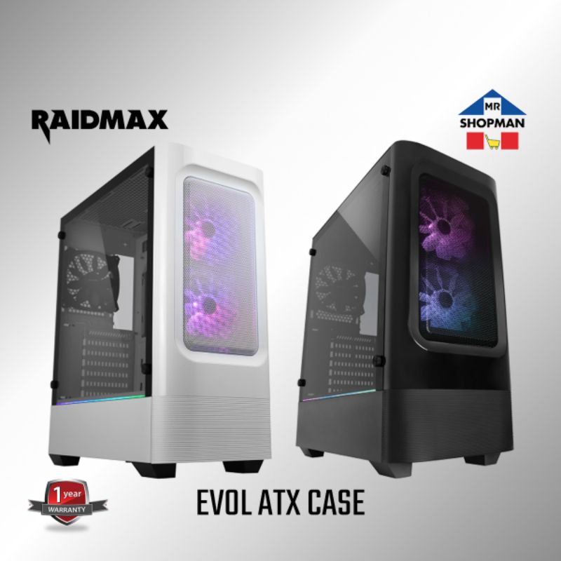 Raidmax EVOL Black / White Desktop Computer PC Case | Shopee Philippines
