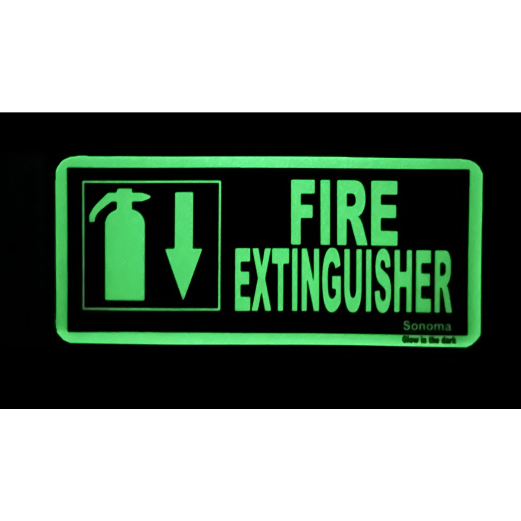 A-Mart High Impact Plastic Glow in the Dark Signages Fire Exit & Fire ...