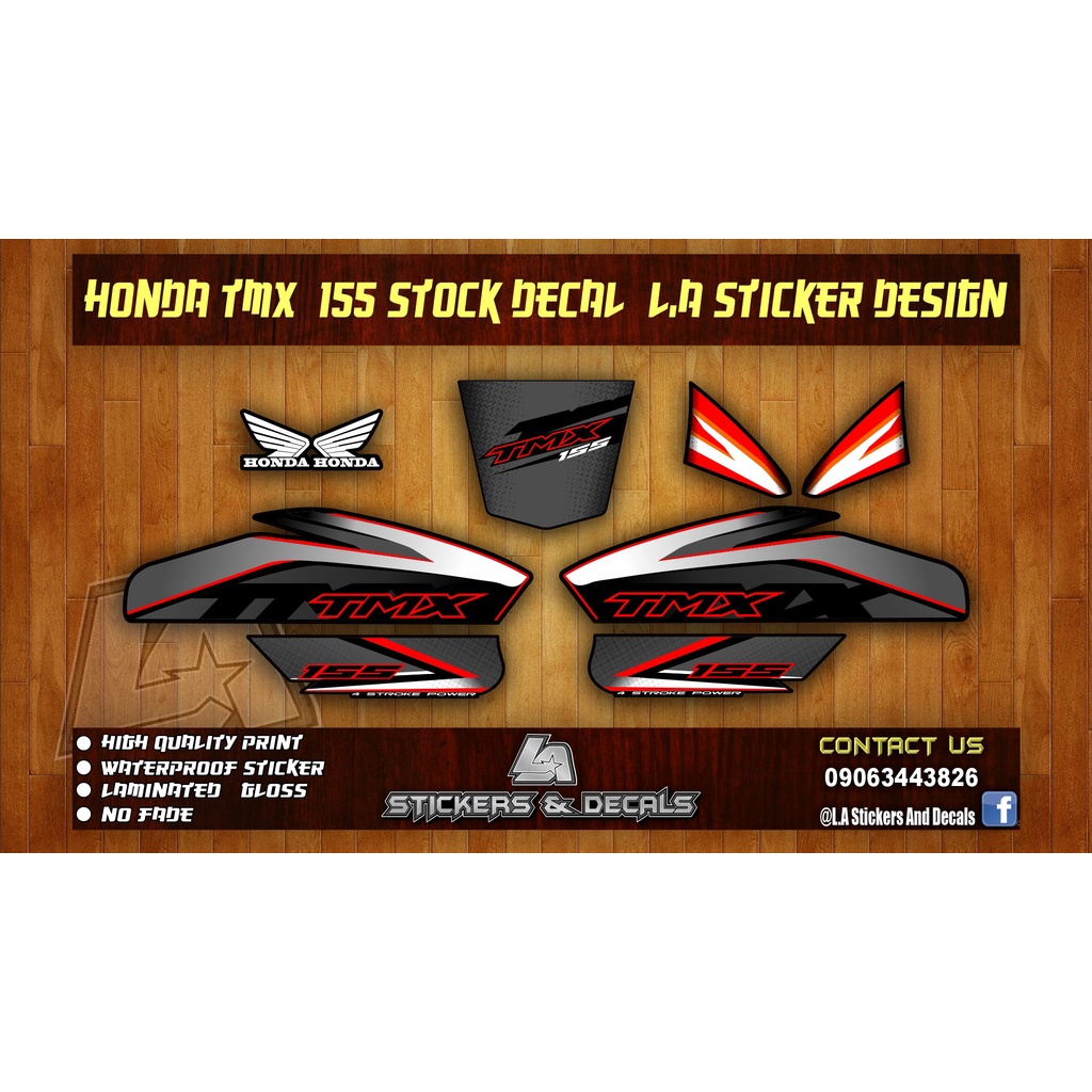 HONDA TMX 155 STOCK DECAL PRINTED BY L.A STICKER | Shopee Philippines