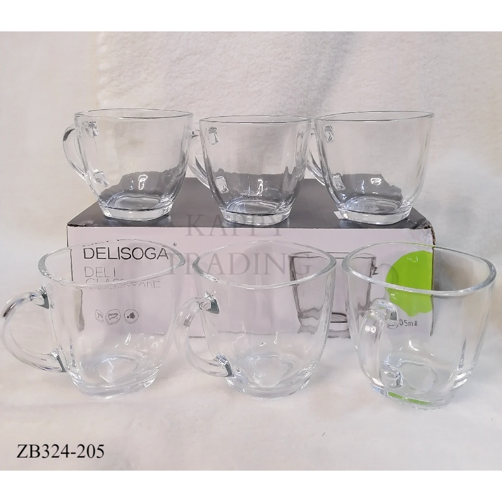 DELISOGA Deli Glassware Dringking Glass Set 205mL 6pcs. 8cm ZB324-205 ...