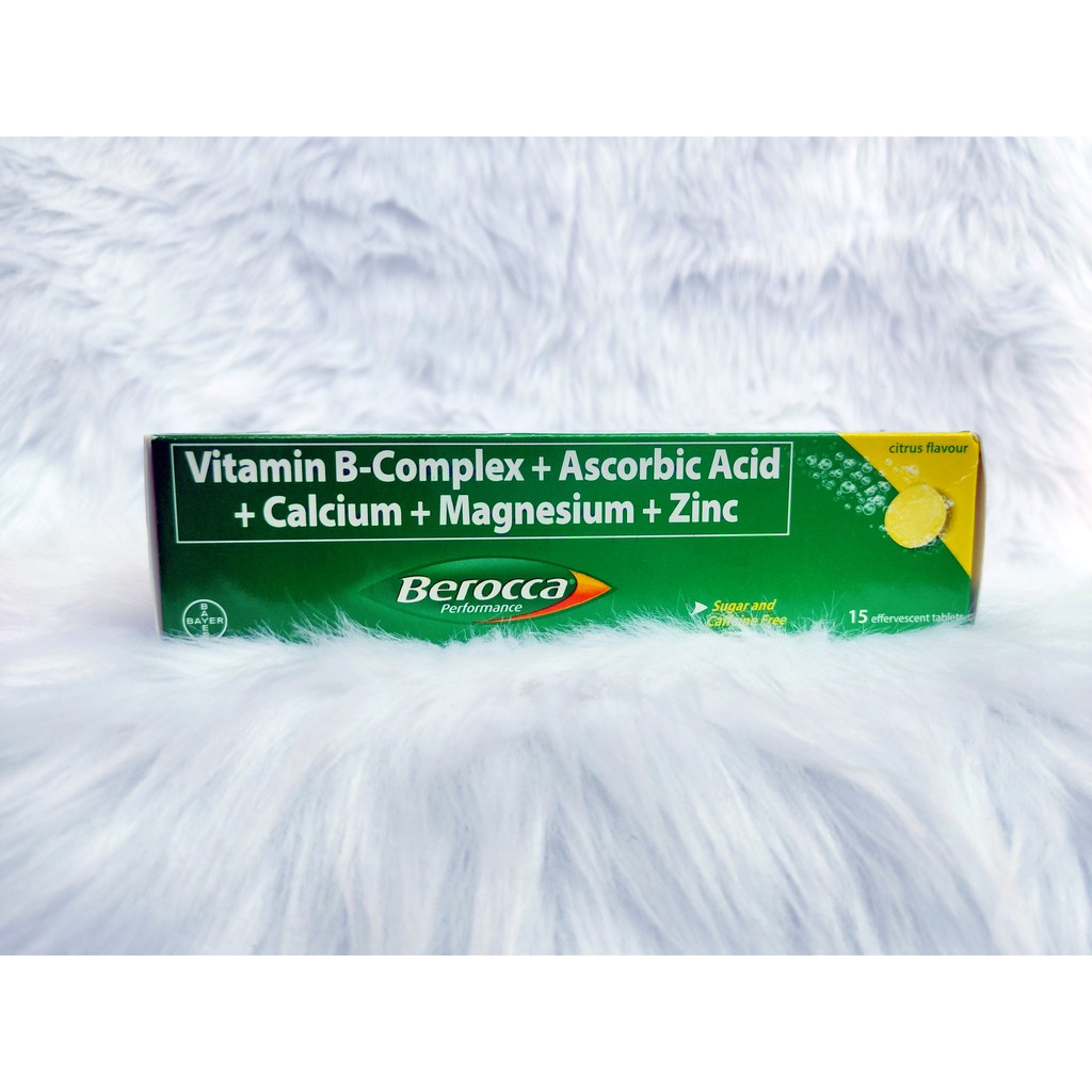 Berocca Vitamin B Complex Ascorbic Acid Effervescent Mint / Citrus ...