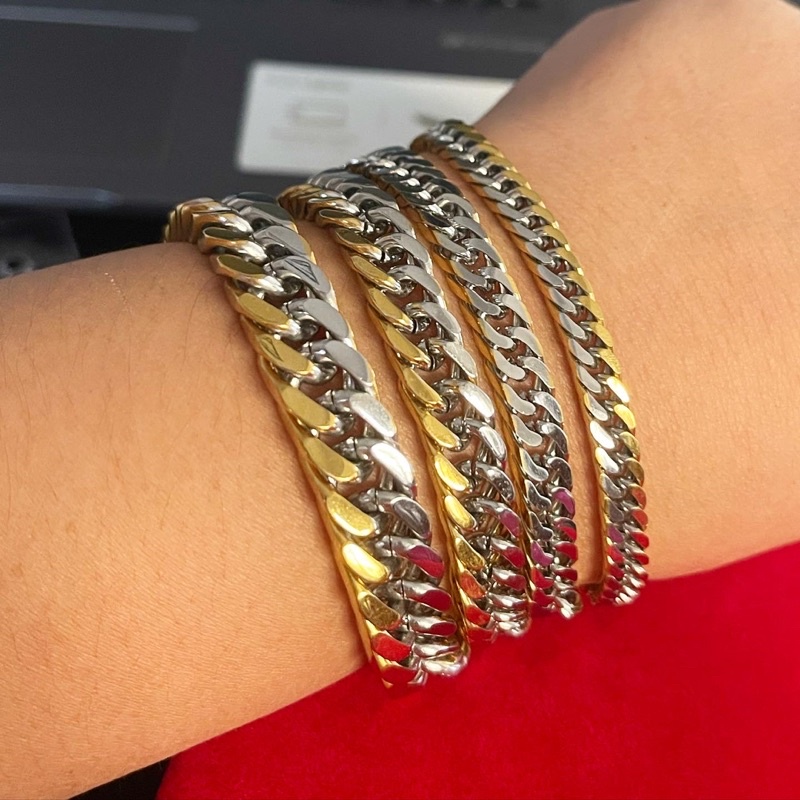 Two-Toned Bracelet (Stainless Steel) | Shopee Philippines