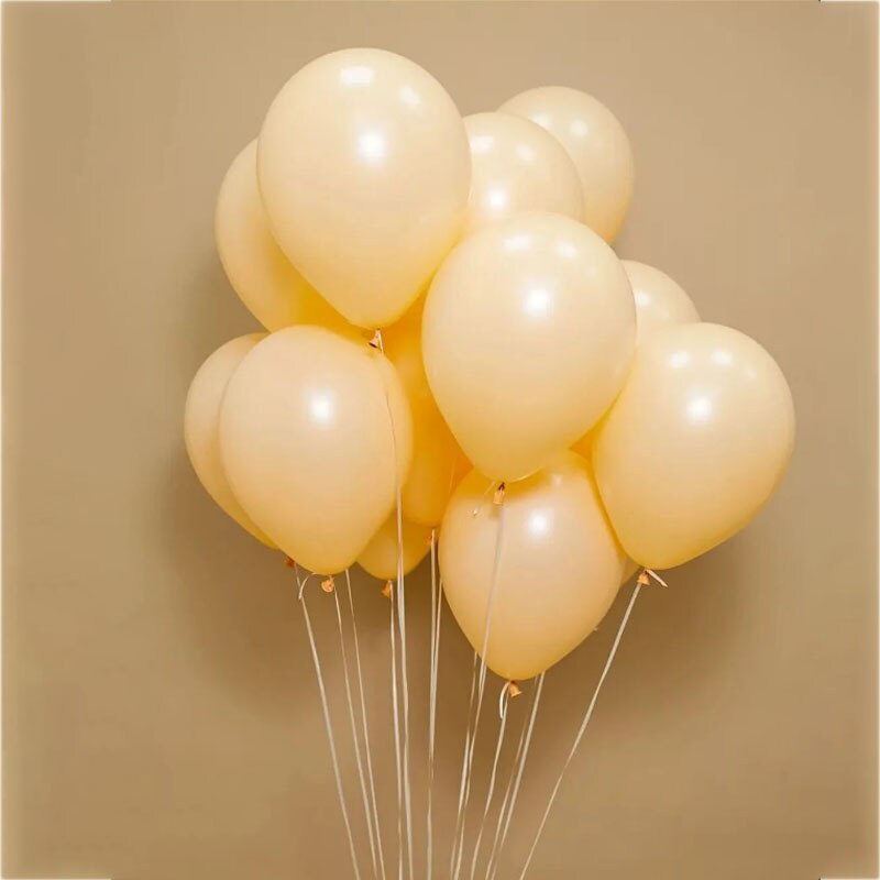 20pcs 10inch Thick Skin Peach Cocoa Latex Balloons Birthday Party Decor ...