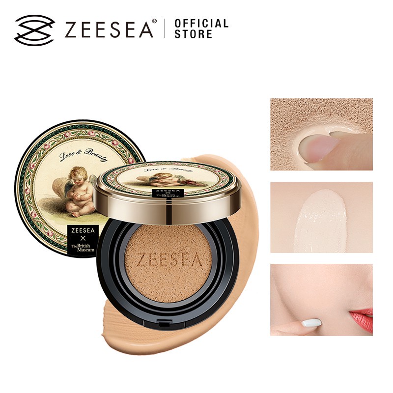 ZEESEA British Museum Cupid BB Cream Air Cushion Foundation Waterproof Long-lasting Radiance ...