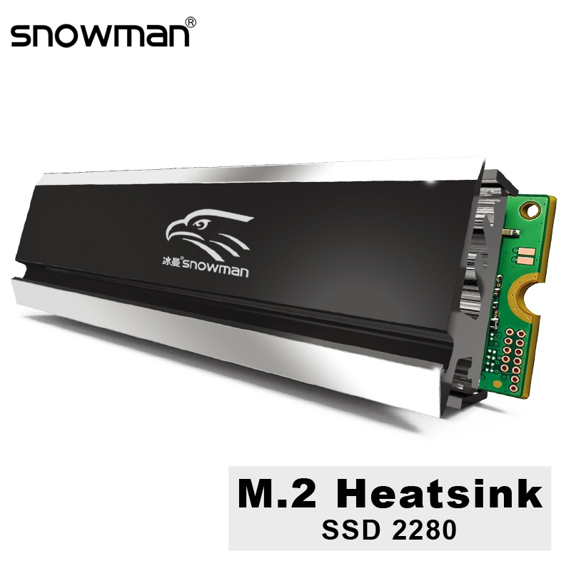 SNOWMAN Heat Pipe M2 Heatsink Copper SSD Cooler 2280 Solid State Hard ...
