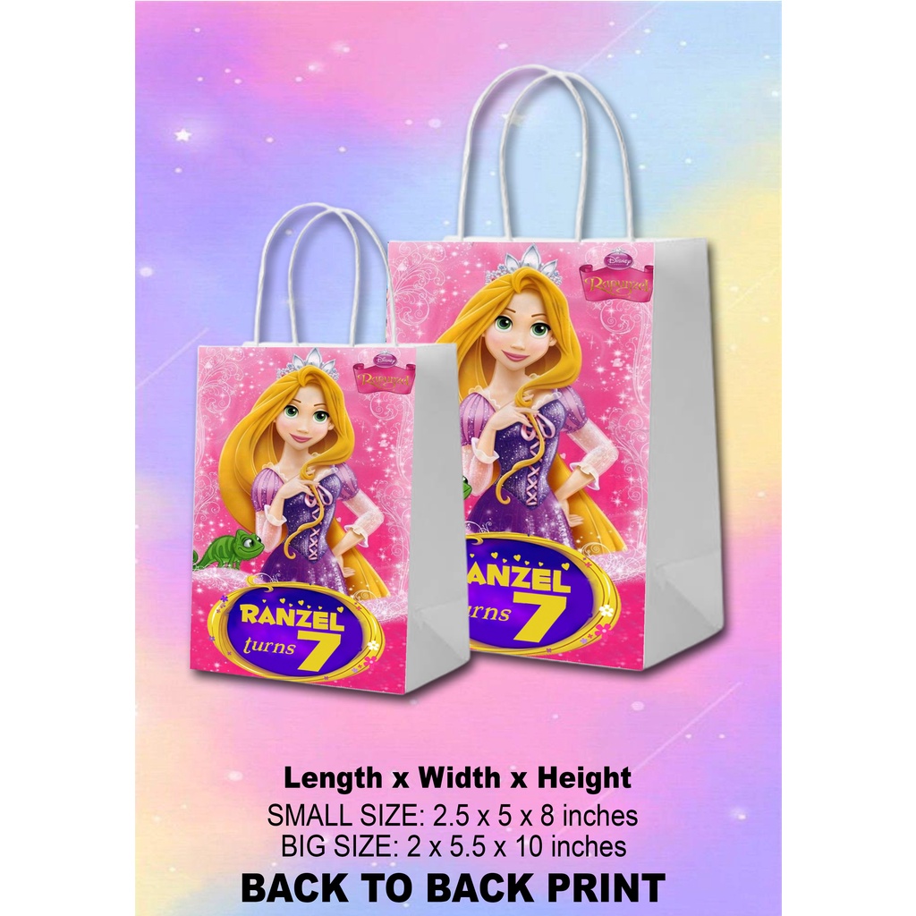 rapunzel theme lootbag/ paperbag (10pcs per pack) | Shopee Philippines