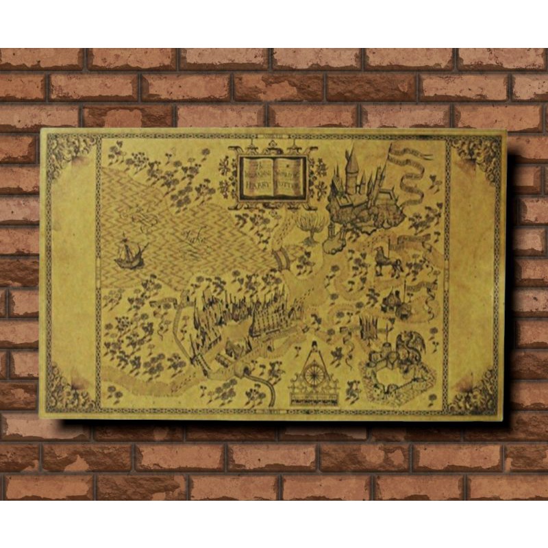 Harry Potter Wizarding World Map Vintage Poster | Shopee Philippines