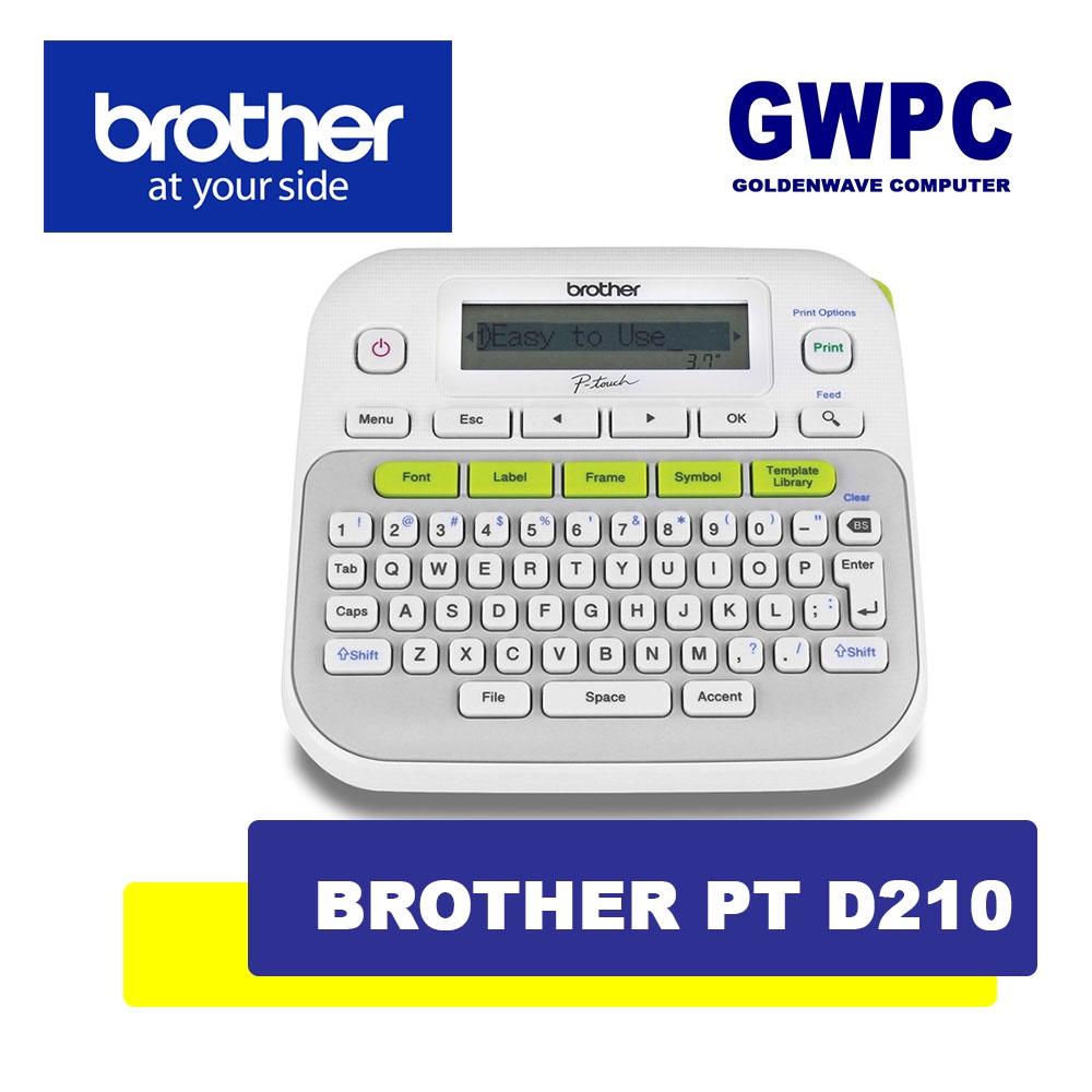Brother PT-D210 Label Printer PT D210 (power cord and battery not ...