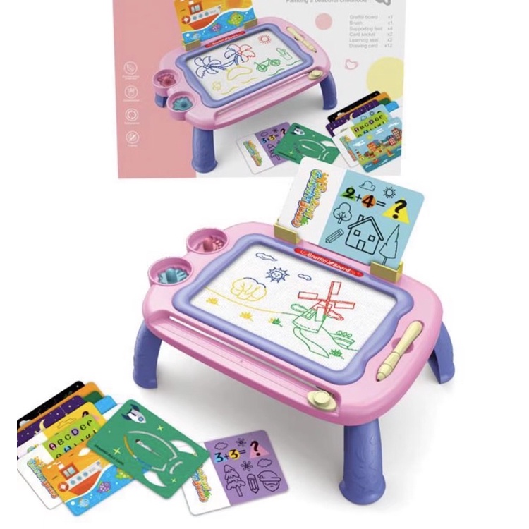 2 in 1 White board/Black board Double Sided Stand for Kids | Shopee ...