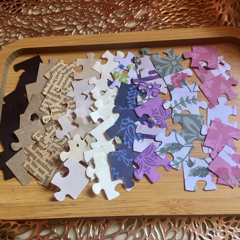 KARTEEB 24 pcs puzzle pieces for journaling, scrapbooking, modules and ...