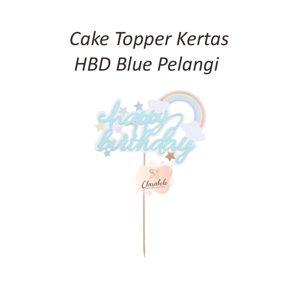 Rainbow HBD Paper Cake Topper | Shopee Philippines