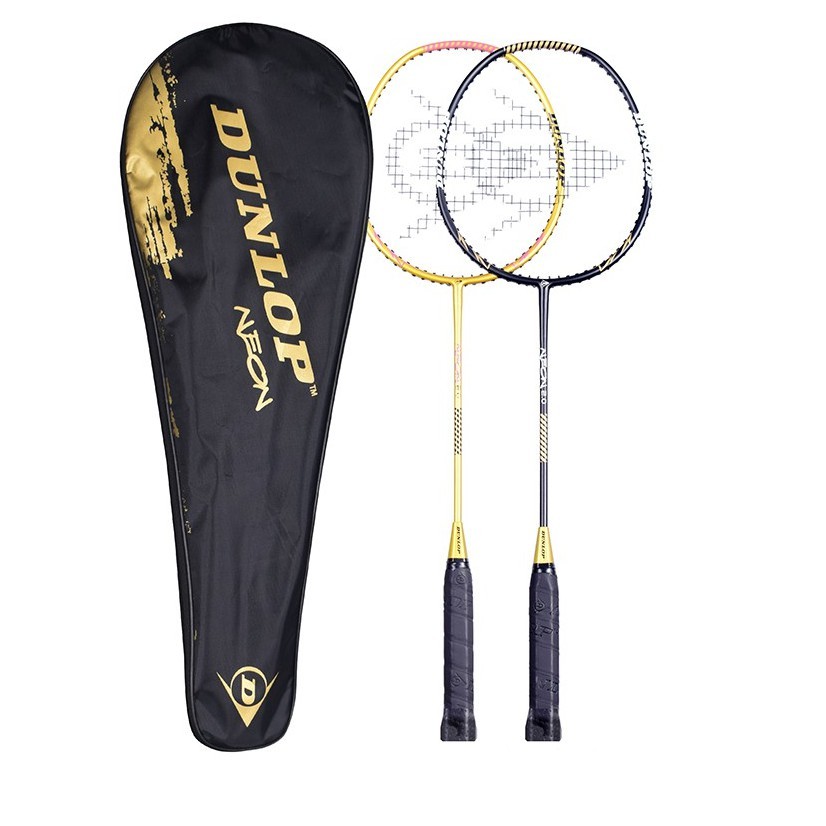 Dunlop Badminton Racket Neon 2.0 Set G1 HD NF( Matte Gold & Black ...