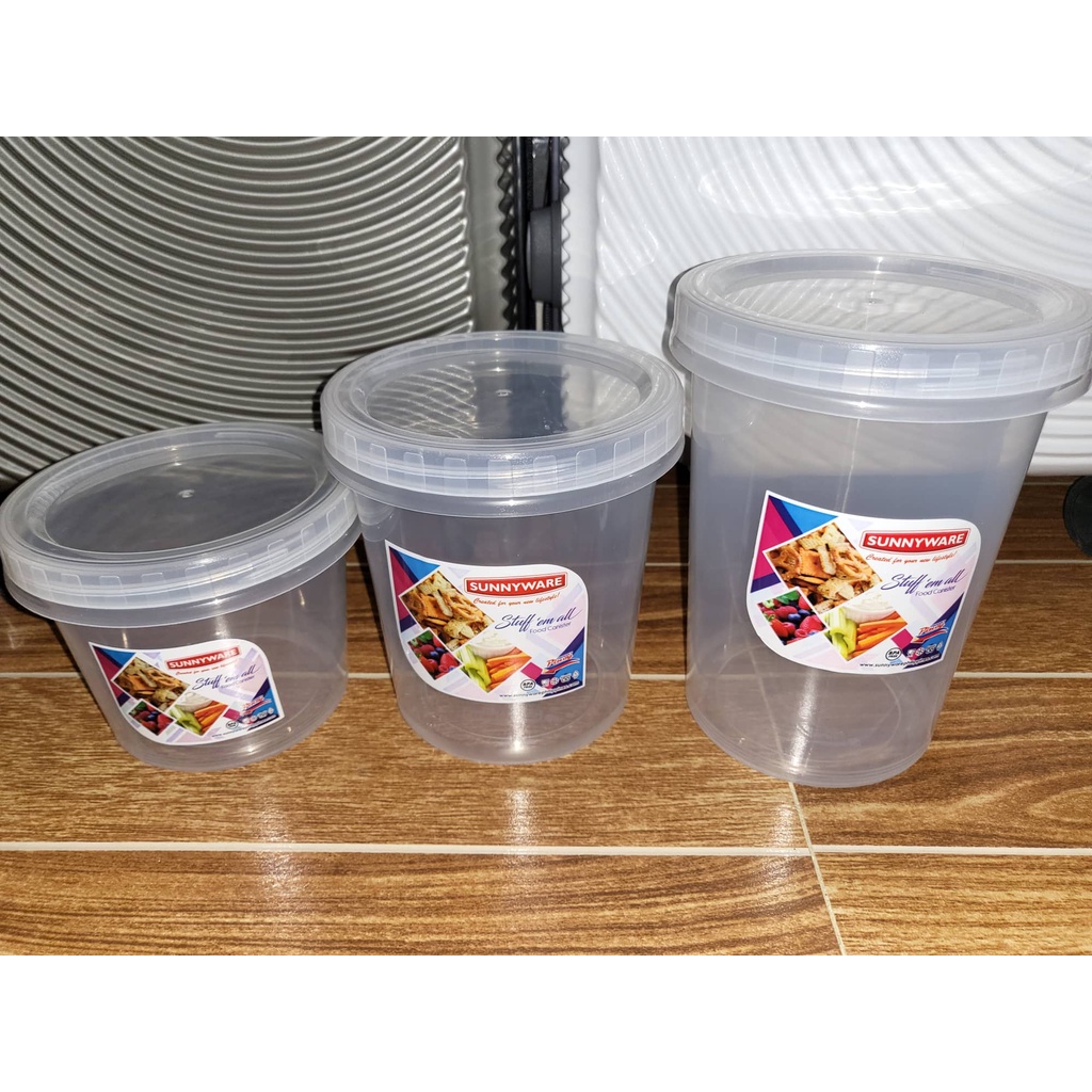 garapon REUSABLE Food canister / storage / powder container - round ...