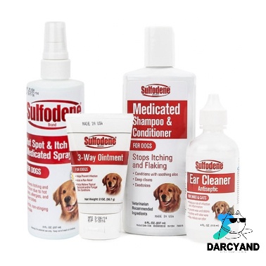 Sulfodene 3-Way Ointment for Dogs 56.7g Ear Cleaner Antiseptic for Dogs ...