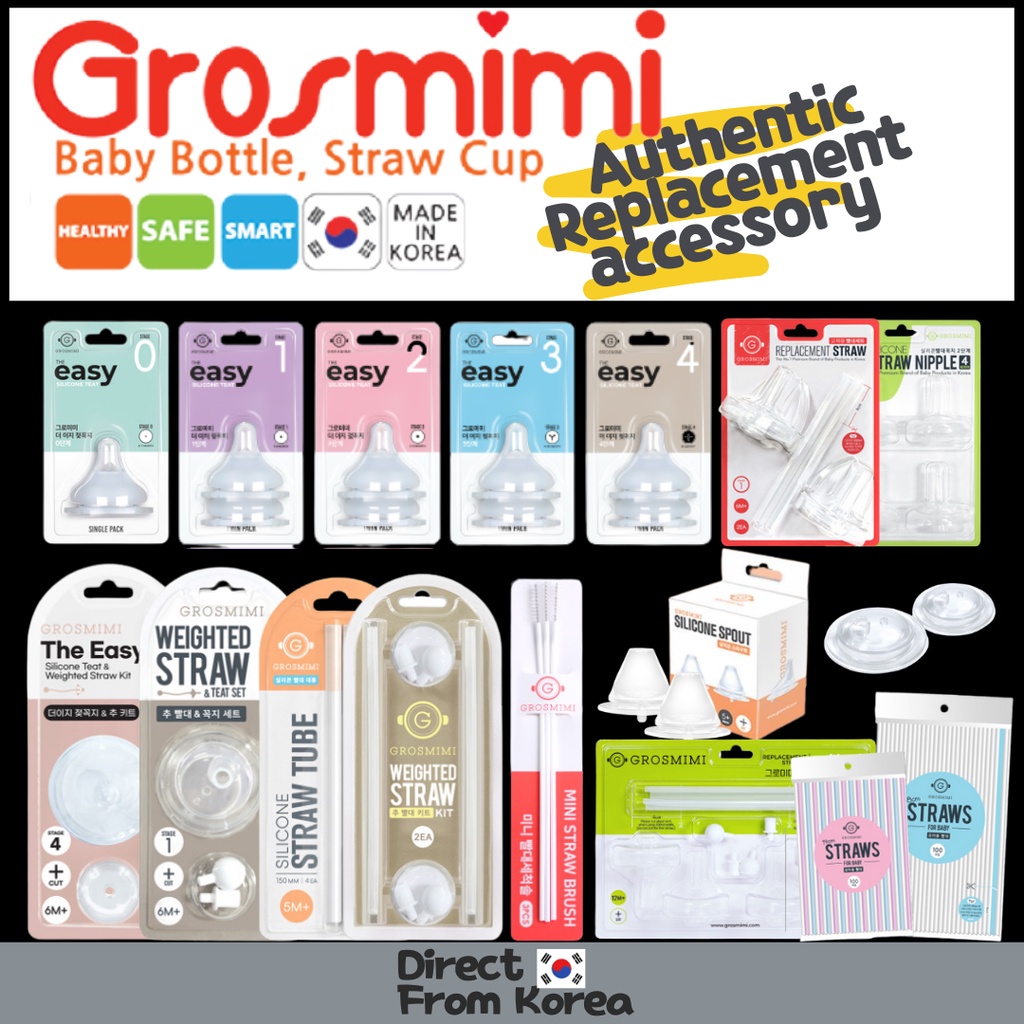 [Korea]🇰🇷 AUTHENTIC Grosmimi Replacement Authentic Accessories collection WIDE NECK feeding ...