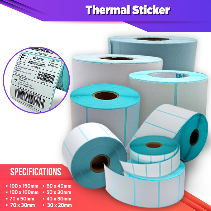 Thermal Sticker Paper , Barcode Sticker , Label Sticker for Thermal ...
