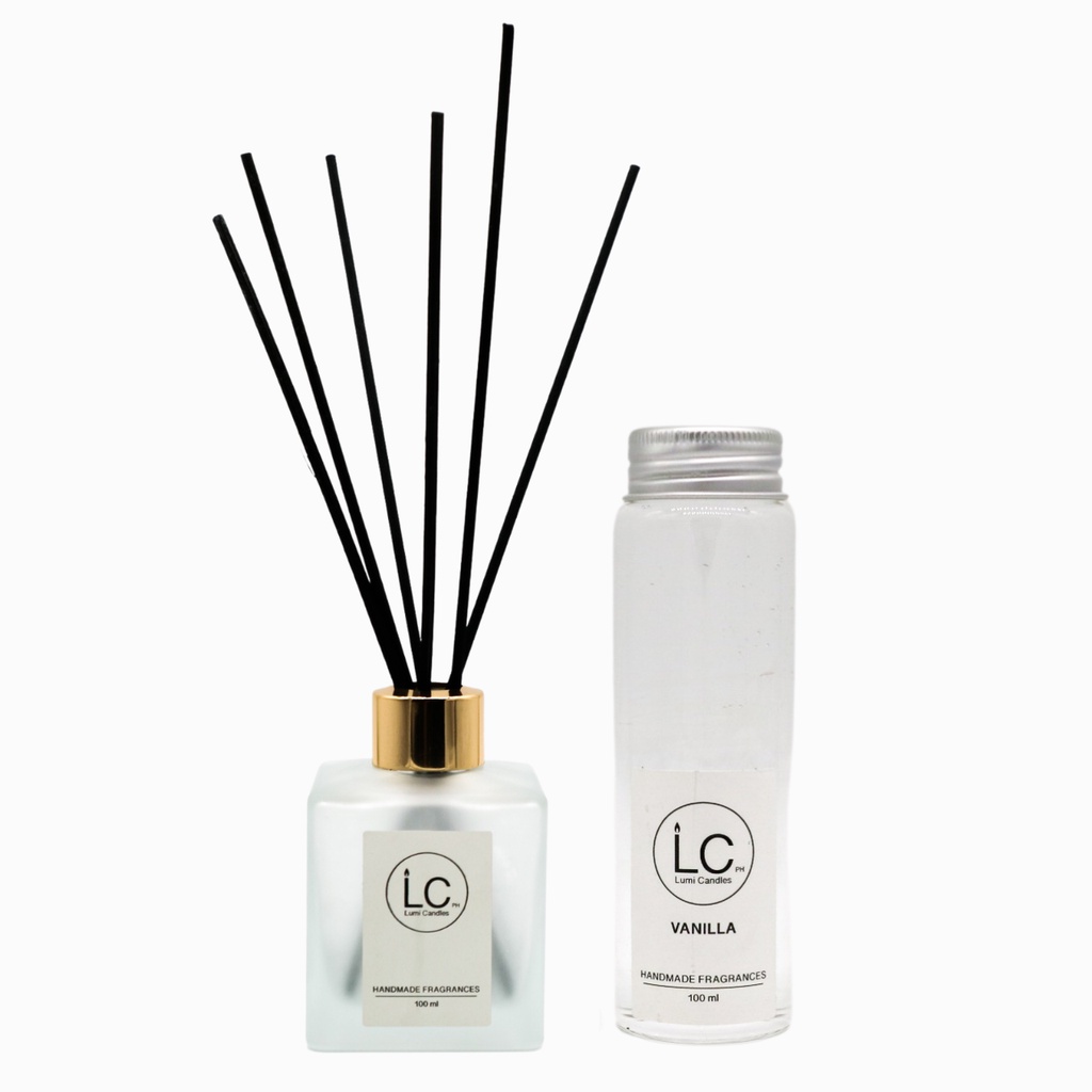 Lumi Candles Vanilla Scented Reed Diffuser Long Lasting Modern ...