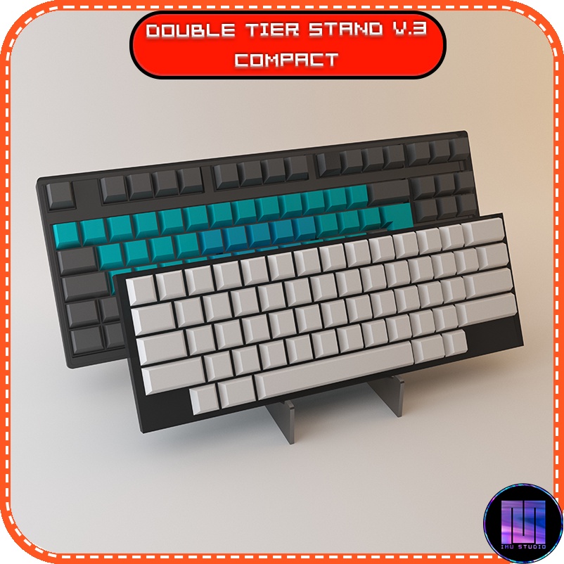 Mechanical Keyboard Acrylic Stand Double Tier Stand v.3 COMPACT by IMU ...