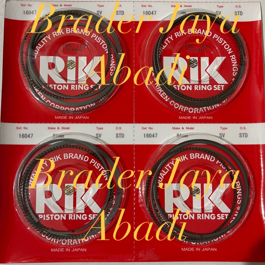 Piston RING PISTON CRANKSHAFT RIK RIKEN ALL NEW CRV RE RM RW GEN 3 4 5 ...