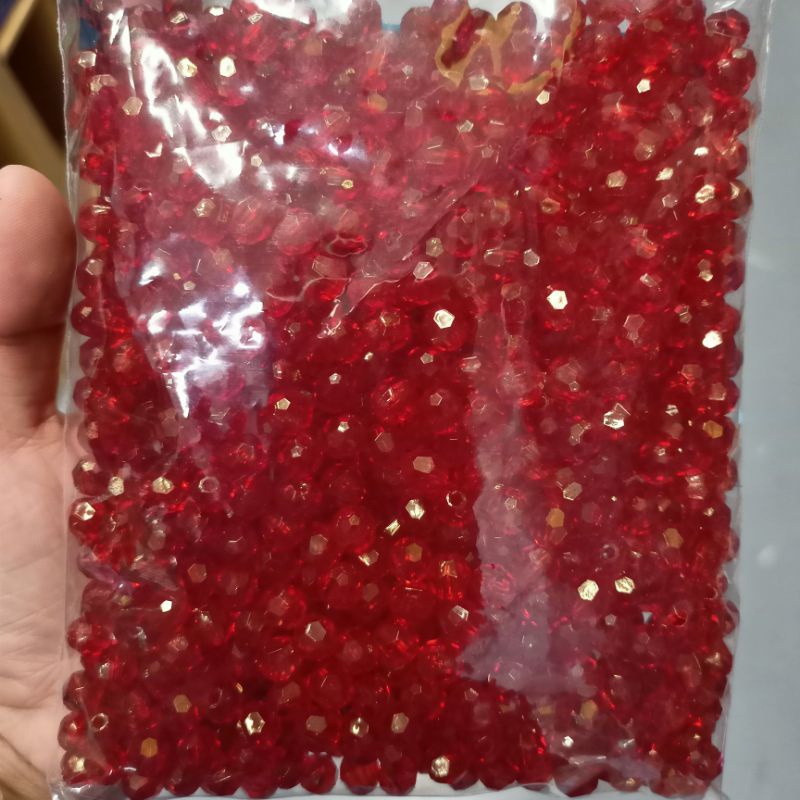 big pack acrylic beads red 250g | Shopee Philippines