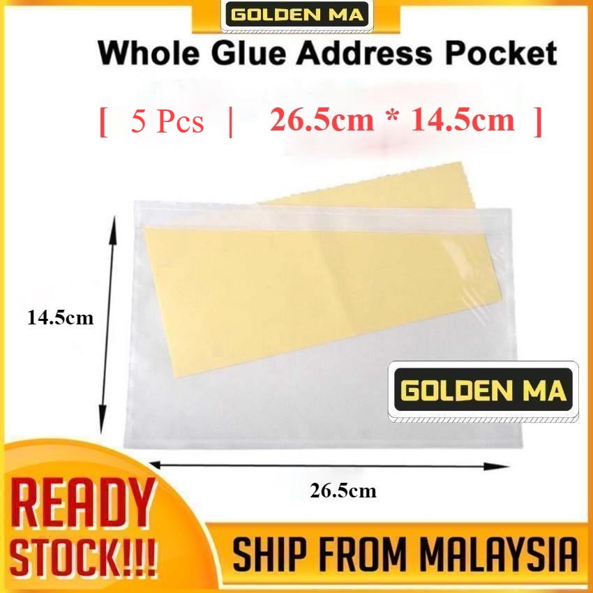 5pc A5 Size 26.5x14.5cm Airway Bill Consignment Note Pocket Courier ...