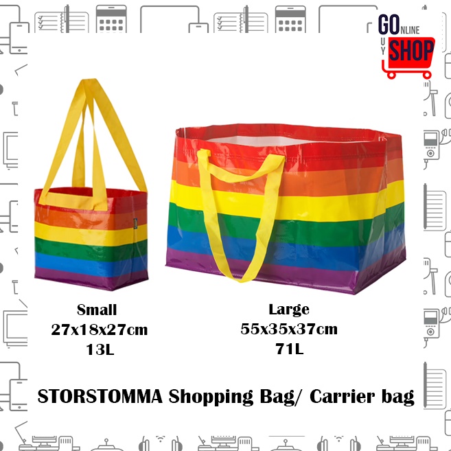 STORSTOMMA Rainbow Carrier/ Shopping Bag | Shopee Philippines