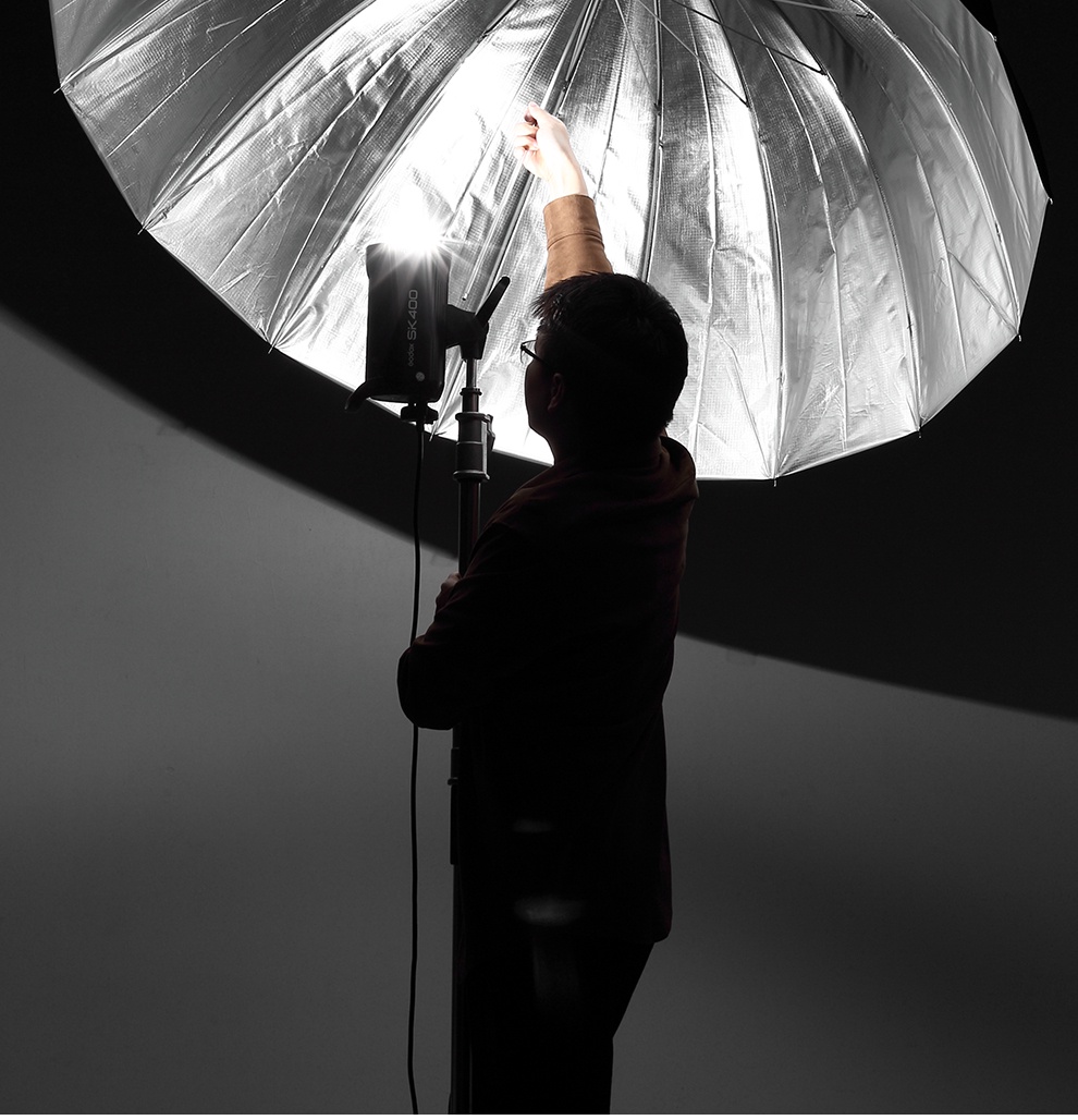 AMBITFUL 41 inch 105cm Deep Parabolic Black Silver White Reflective ...