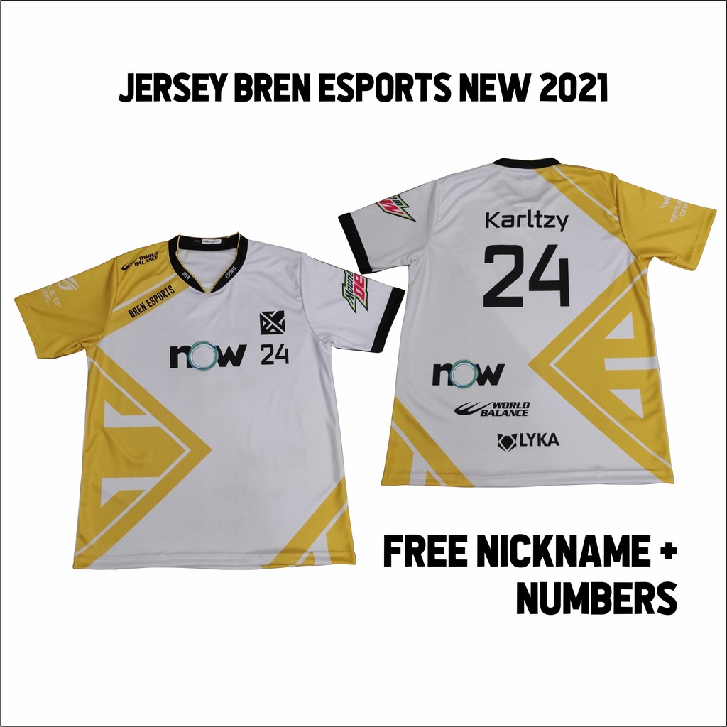 Bren ESPORTS WHITE 2021 GAMING Shirt JERSEY | Shopee Philippines