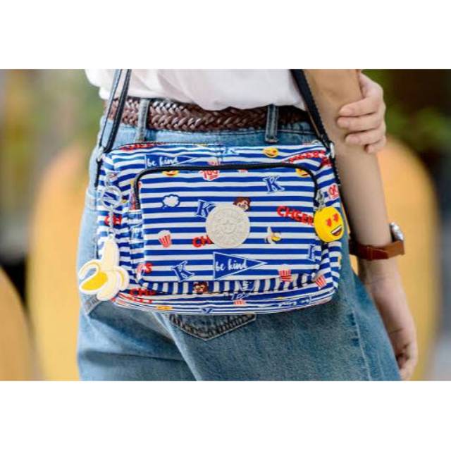 Kipling Emoji Stripe Slingbag Crossbody Sling Bag Original Authentic ...