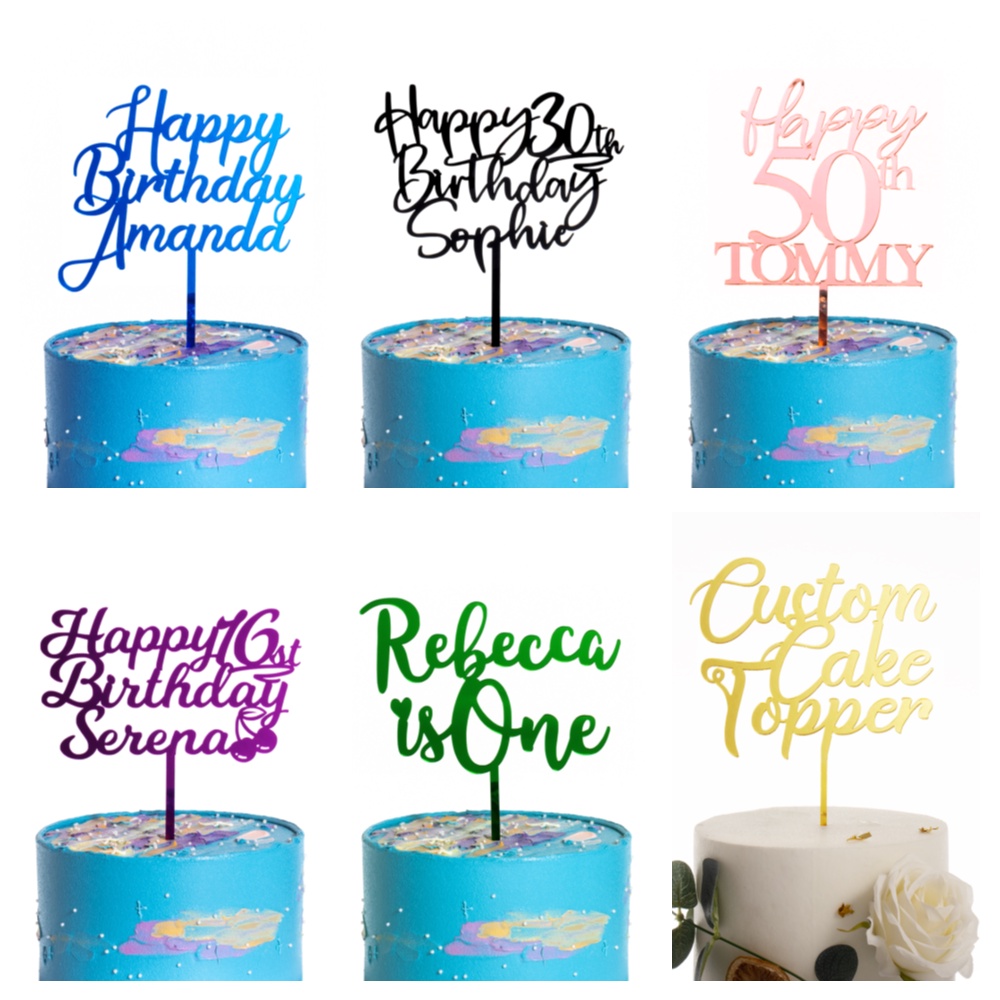 Personalized Cake Toppers Acrylic Cake Decoration Customize Your Own ...