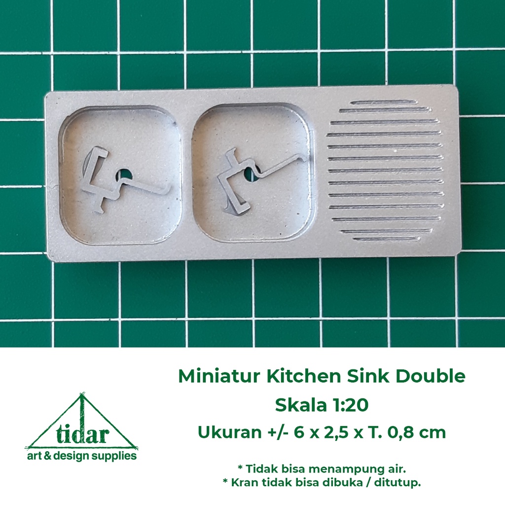 Miniature Maket Double Sink/Double Kitchen Sink 1:20. Scale | Shopee Philippines