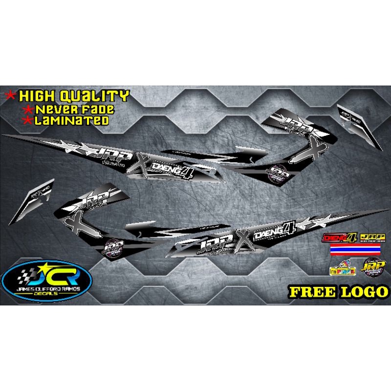 Raider 150 Reborn Black Jrp X Daeng sai 4 Stock Decals Sticker | Shopee ...
