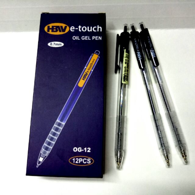 HBW e-touch oil gel pen 0.7mm 12pcs/bpx | Shopee Philippines