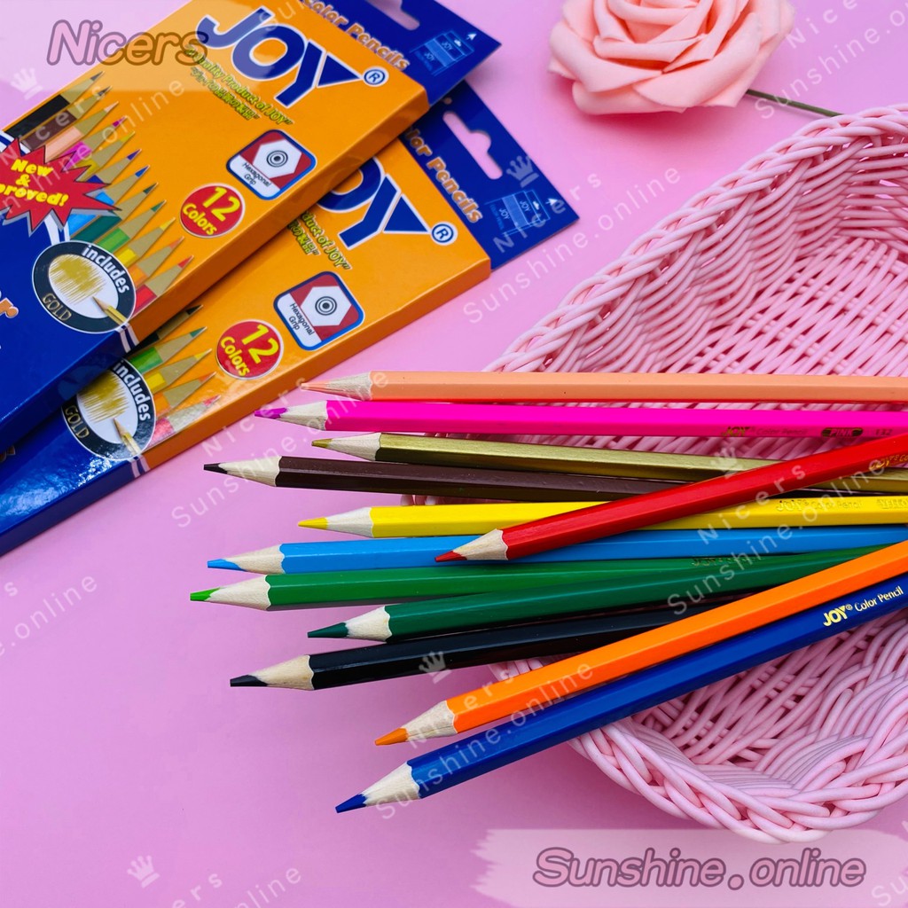 JOY 12pcs color pencil 7" Long 7inchs color pencils | Shopee Philippines