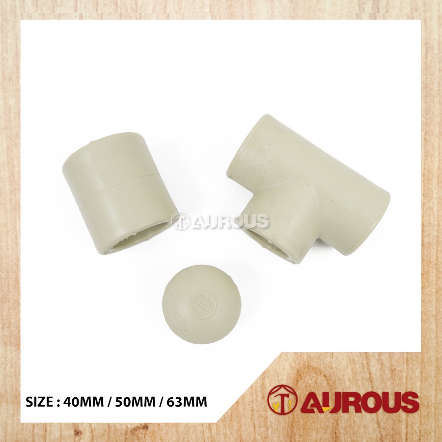 40MM / 50MM / 63MM PPR COUPLING PIPE FITTING (TEE SOCKET END CAP ...