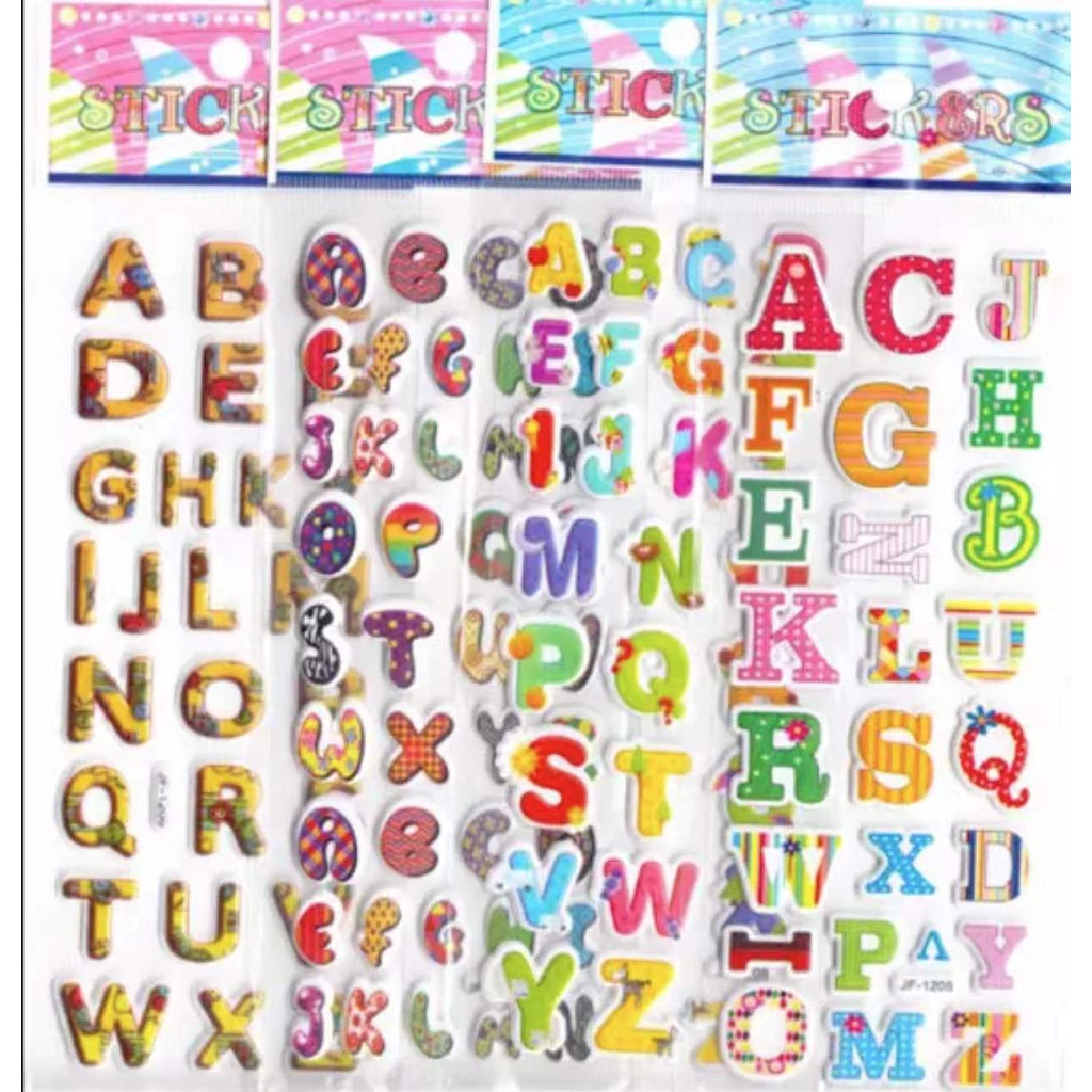 100% Original J&S 1 pack Sticker Cutting Letters Alphabet | Shopee ...