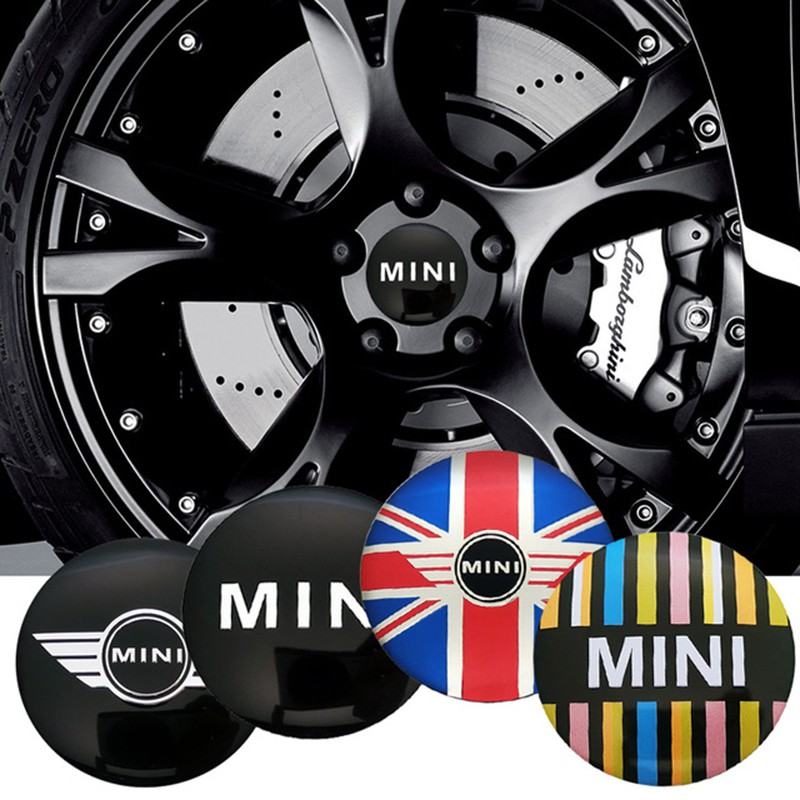 56mm 4PCS MINI Cooper British Flag JCW R50 R52 R55 Car Wheel Center Hub ...