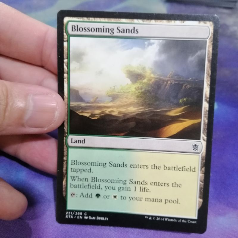 1 Blossoming sands KTK khans of tarkir MTG card magic commander EDH pauper | Shopee Philippines