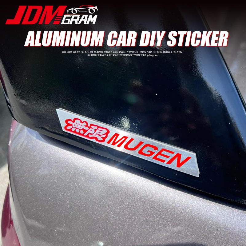 JDMGRAM Aluminium Car Sticker Auto Spoiler Metal Emblem Racing Front ...