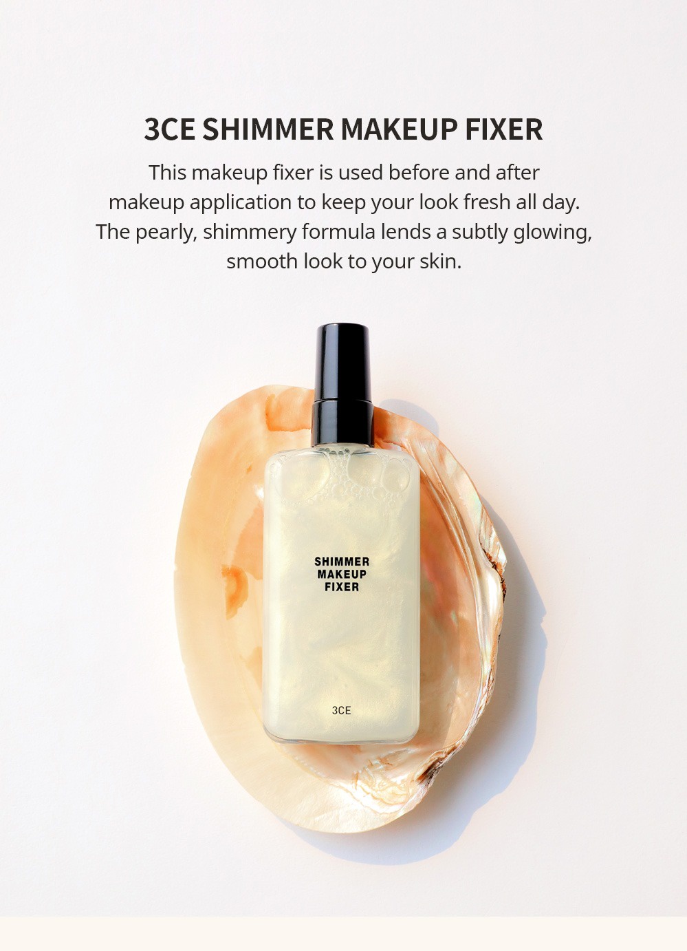 3CE Shimmer Makeup Fixer 95ml | Official Store Face Make up Cosmetic ...