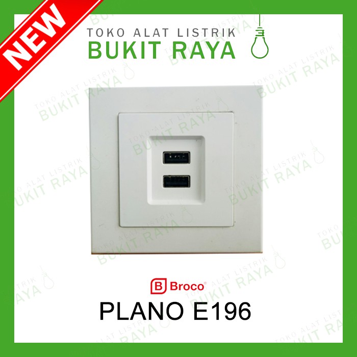 E196 Broco Plano Double USB Socket (Standard) | Shopee Philippines
