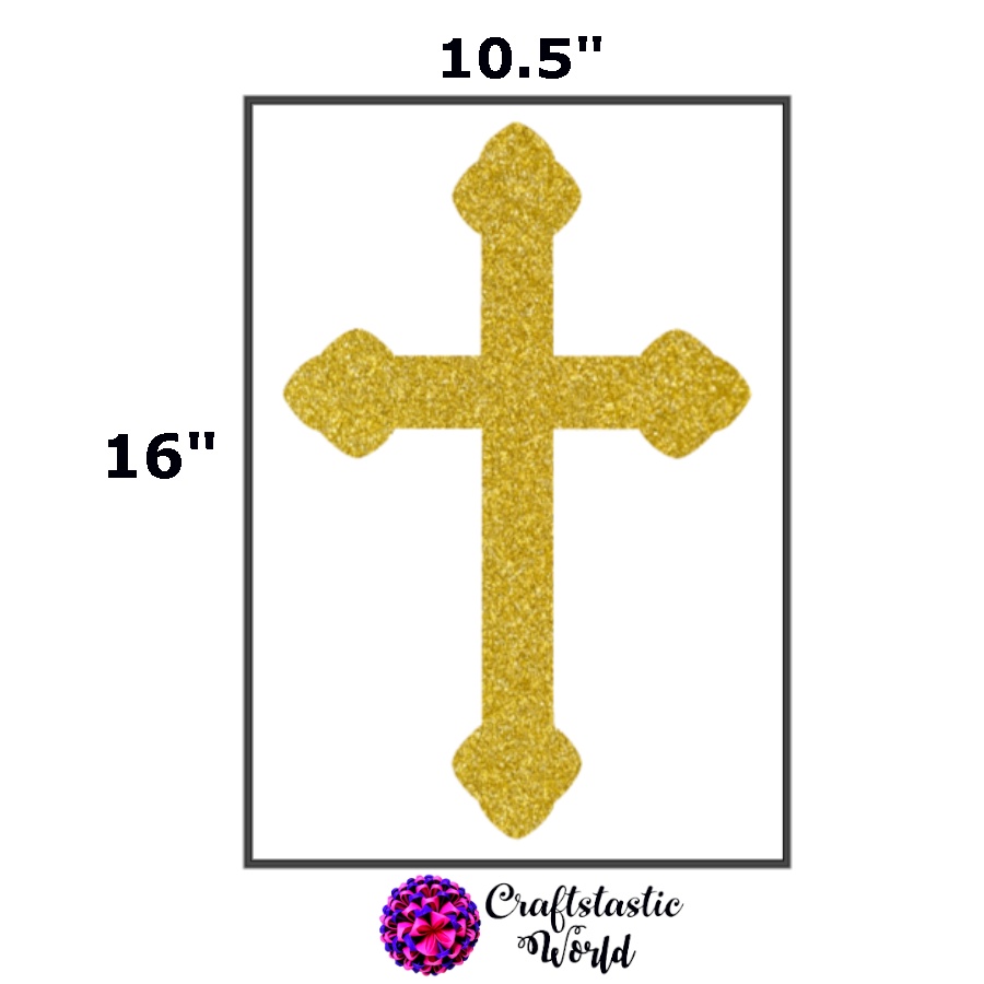 Cross Cutout | Shimmery Paper Cross for Baptism (Cut into 3 pcs ...