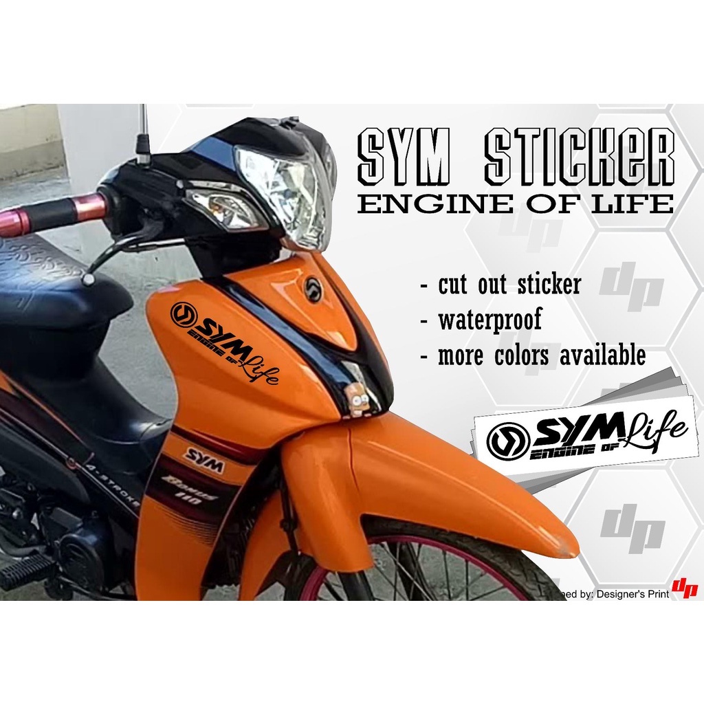 SYM sticker - SYM Decals, Cut out sticker, Waterproof, SYM Engine of ...