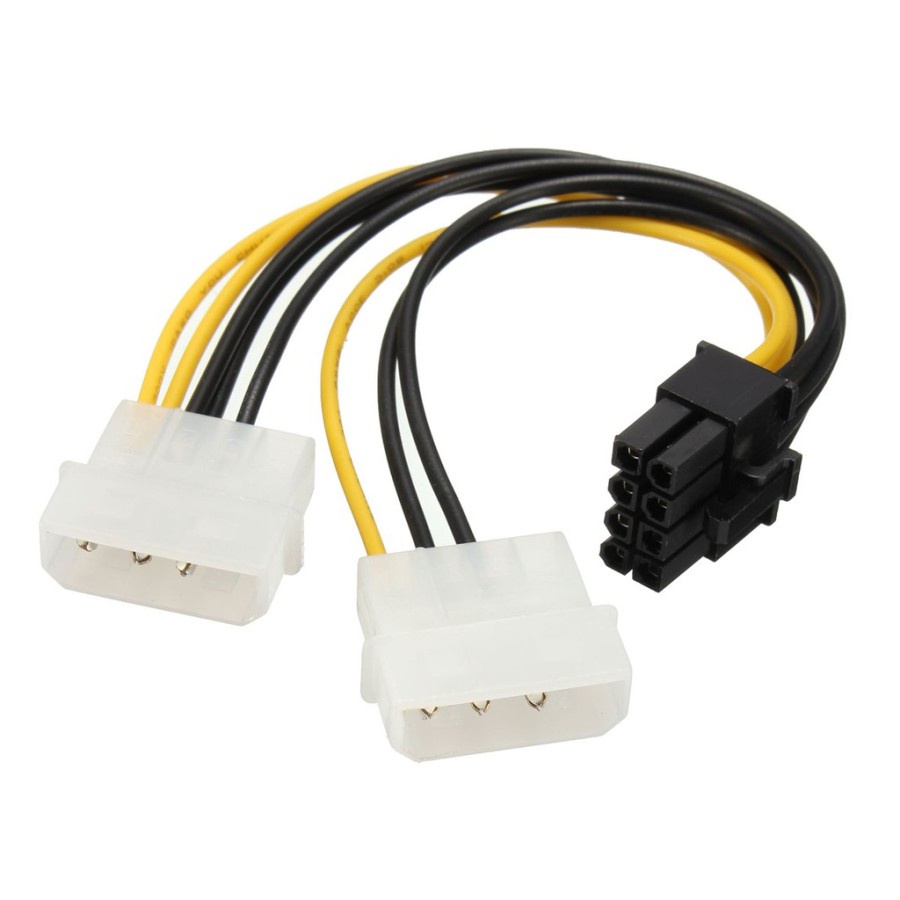 Power Cable VGA 8pin Adapter 2 molex to 8pin/8pin PCIE/PCI-E | Shopee ...