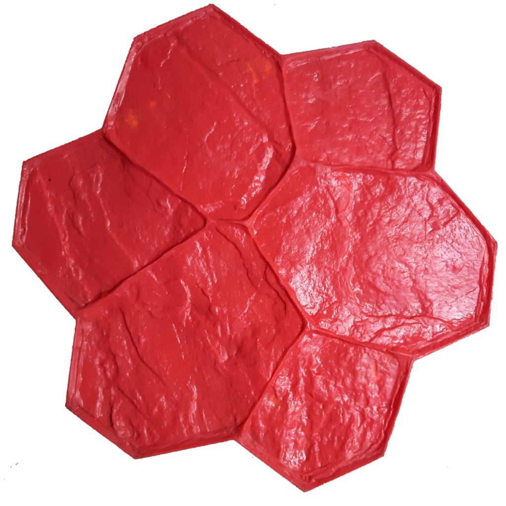 Random stone concrete bricks stamping mould size 75x75x2.8cm. | Shopee ...