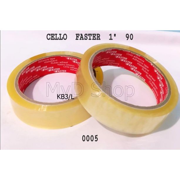 SELECTIP / SLASIBAN / CLEAR duct tape Faster 1 INCH 90 YARD | Shopee ...