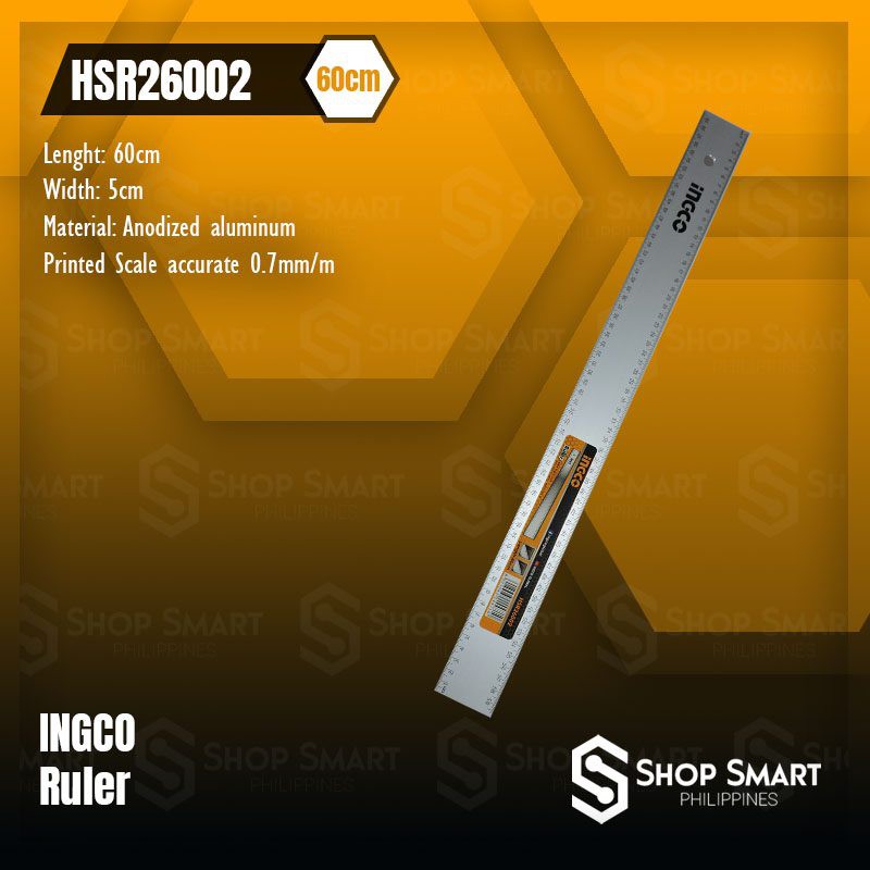 INGCO Straight Edge/ Ruler (HSR26002) | Shopee Philippines